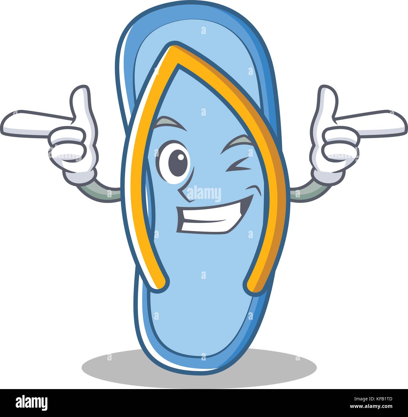 Wink flip flops character cartoon Stock Vector Image & Art - Alamy