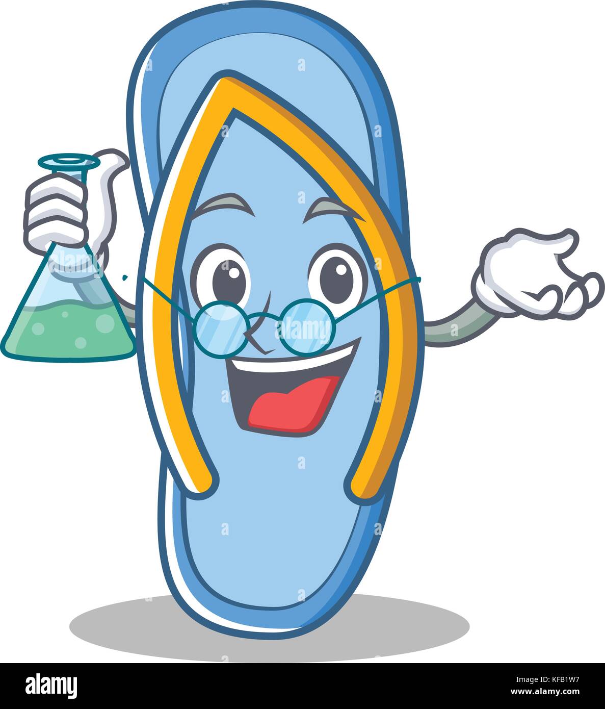 Professor flip flops character cartoon Stock Vector Image & Art - Alamy