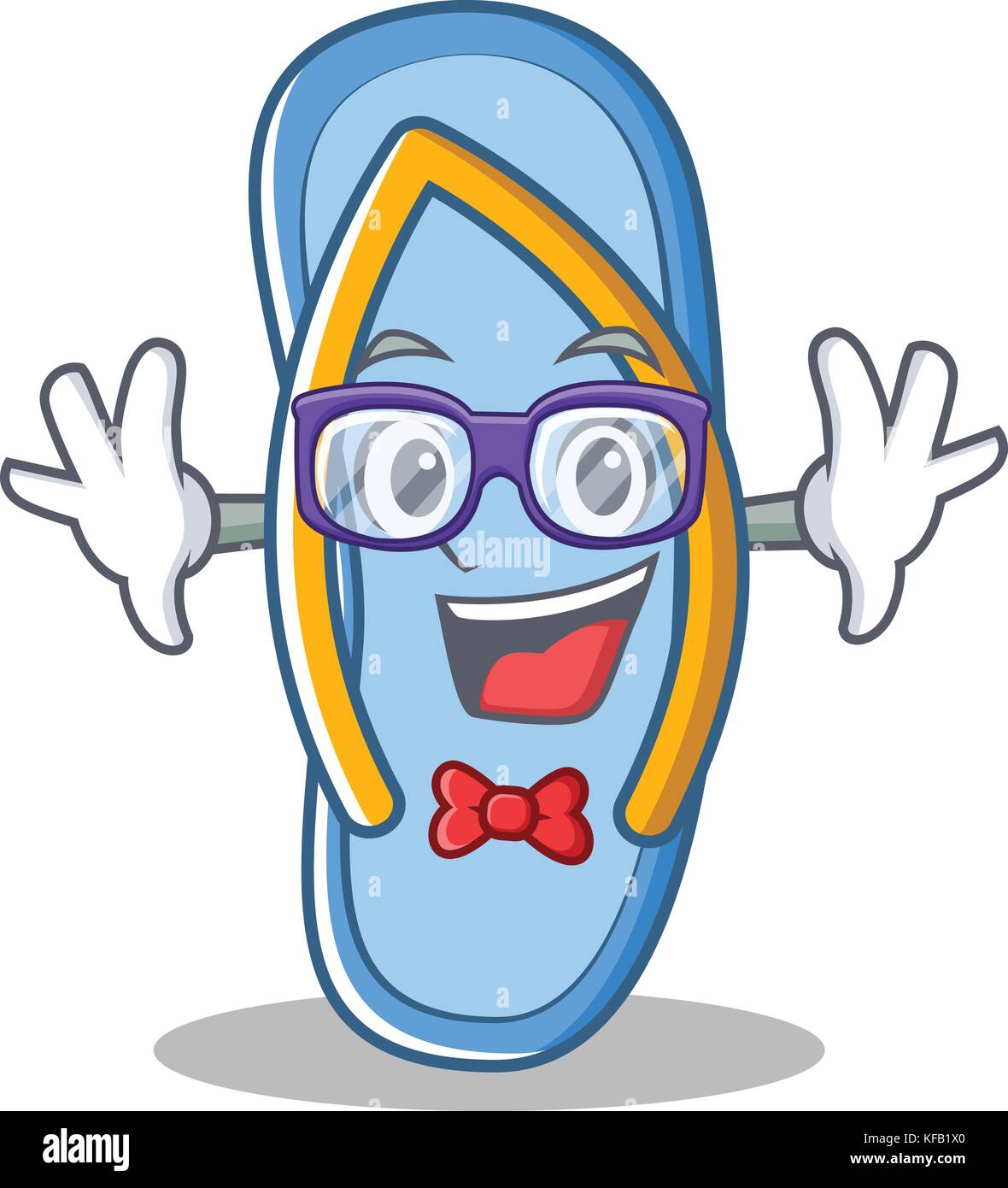 Geek flip flops character cartoon Stock Vector Image & Art - Alamy