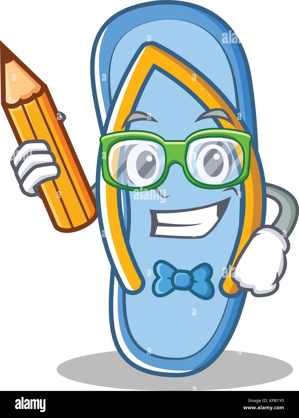 Student flip flops character cartoon Stock Vector Image & Art - Alamy