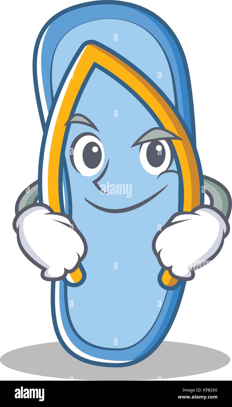 Smirking flip flops character cartoon Stock Vector Image & Art - Alamy