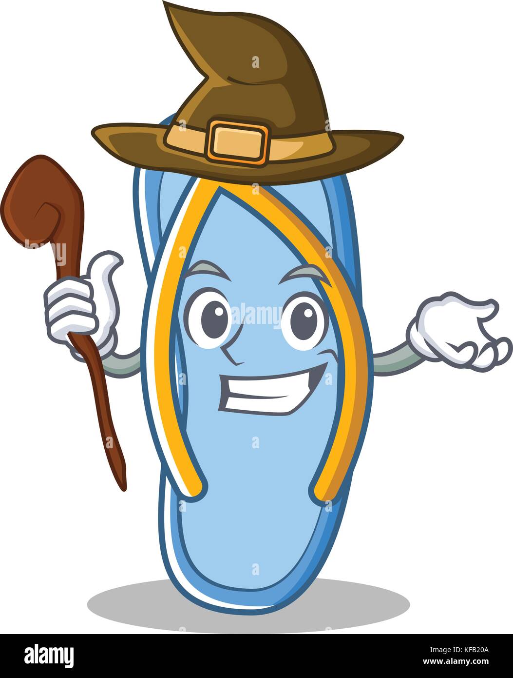 Witch flip flops character cartoon Stock Vector Image & Art - Alamy