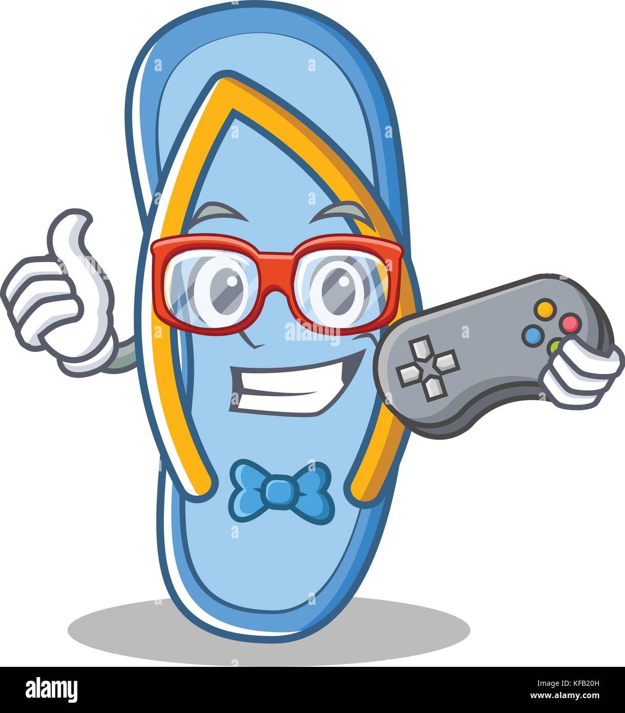 Gamer flip flops character cartoon Stock Vector Image & Art - Alamy