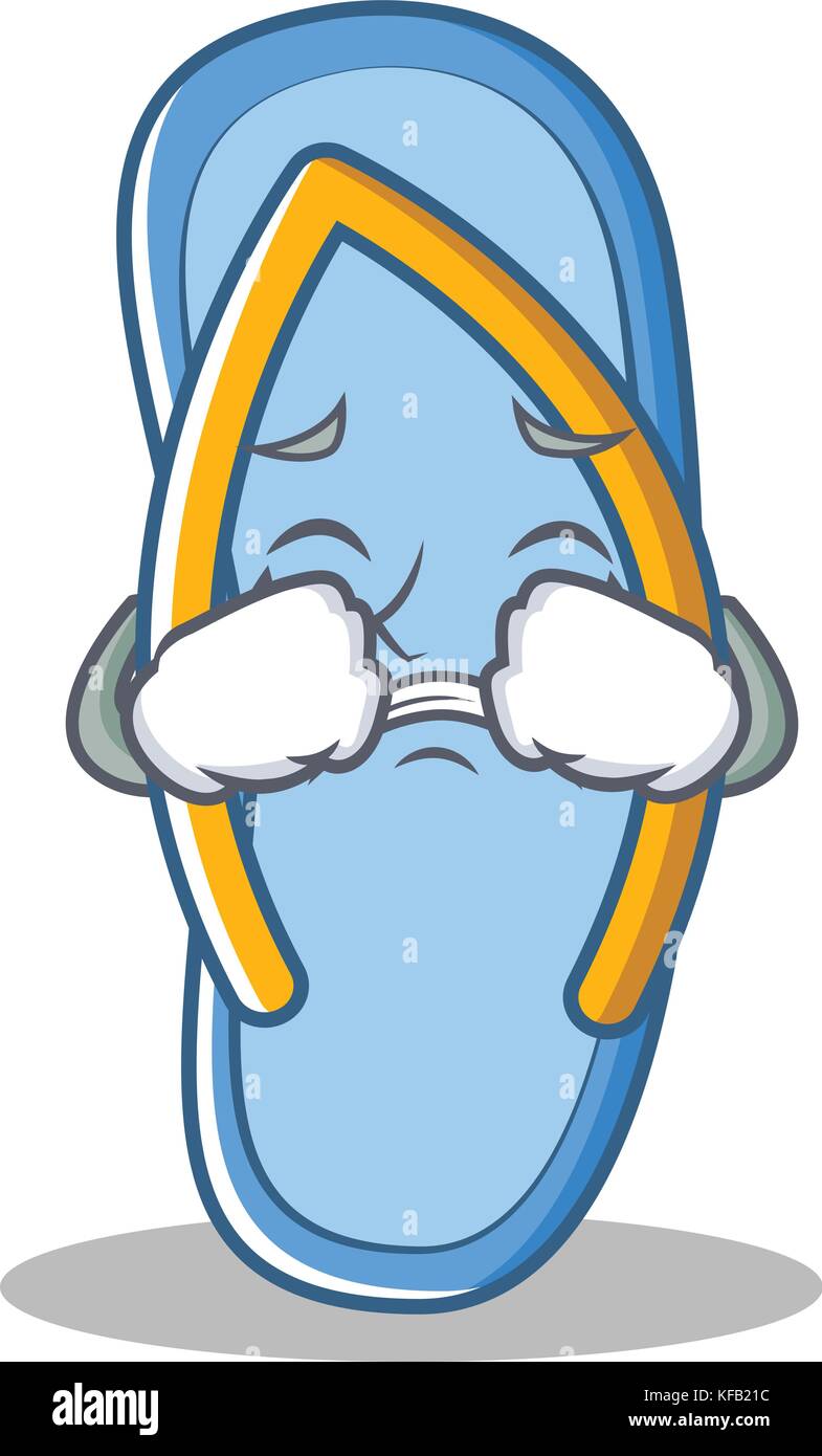 Crying flip flops character cartoon Stock Vector Image & Art - Alamy