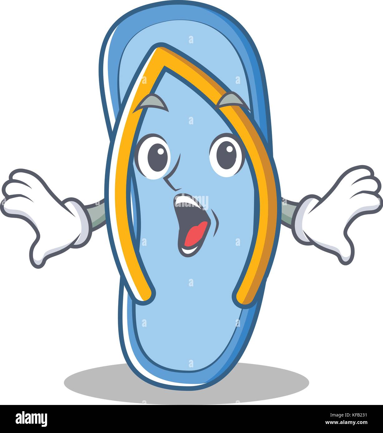 Surprised flip flops character cartoon Stock Vector Image & Art - Alamy