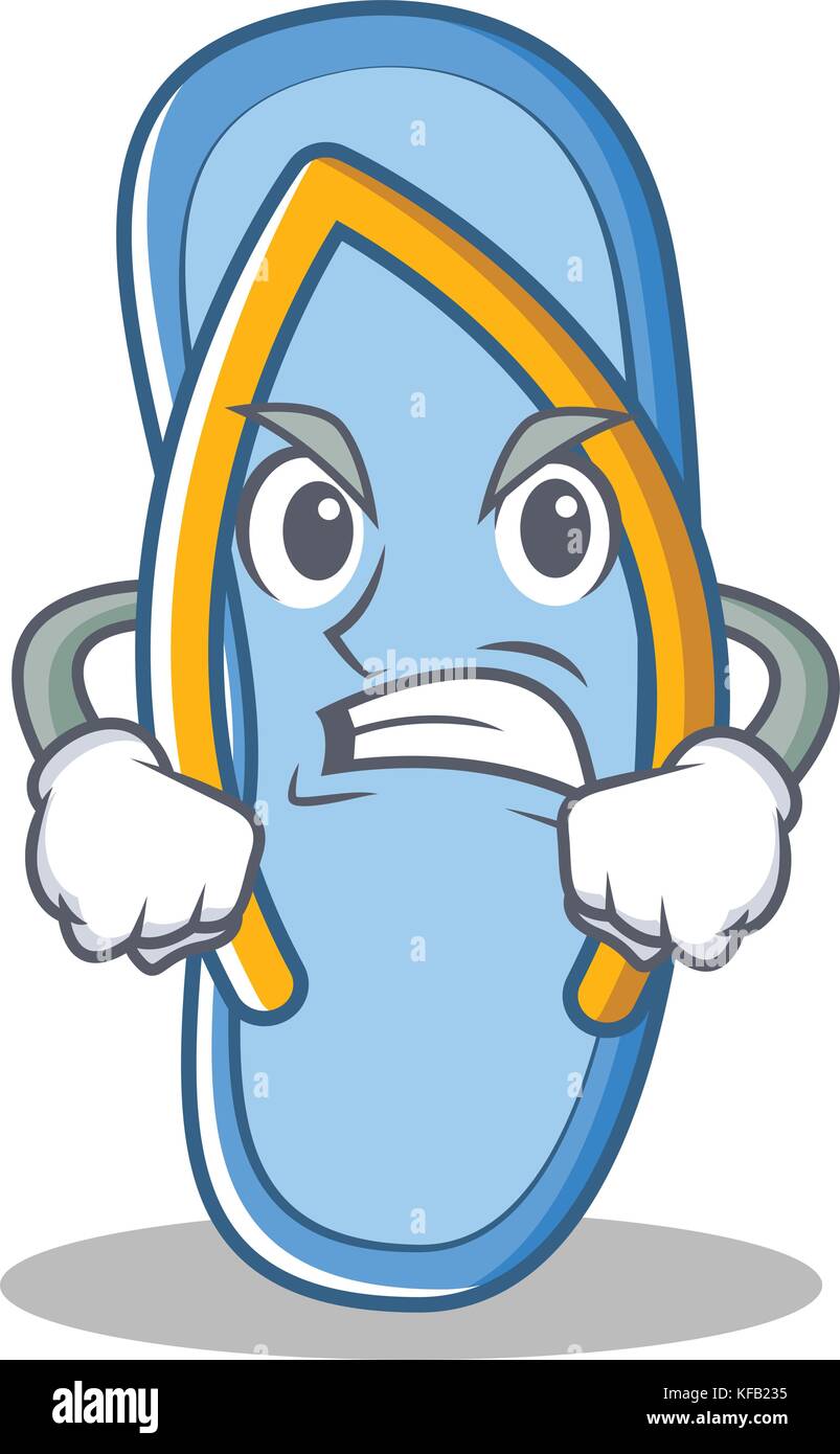 Angry flip flops character cartoon Stock Vector Image & Art - Alamy