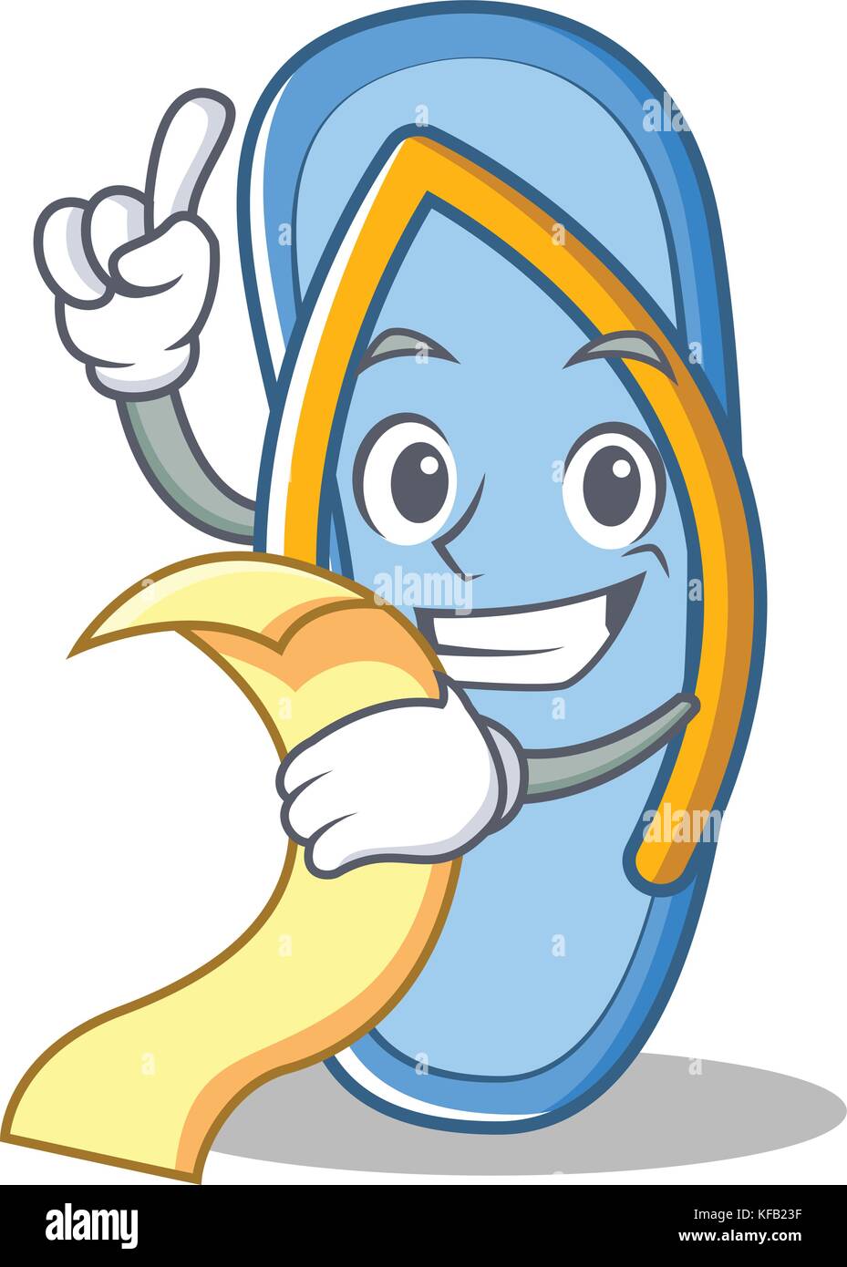 With menu flip flops character cartoon Stock Vector Image & Art - Alamy