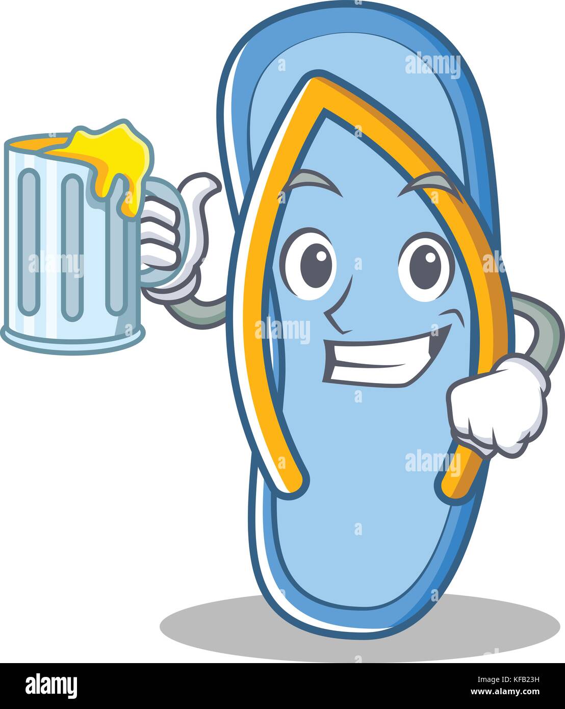 With juice flip flops character cartoon Stock Vector Image & Art - Alamy
