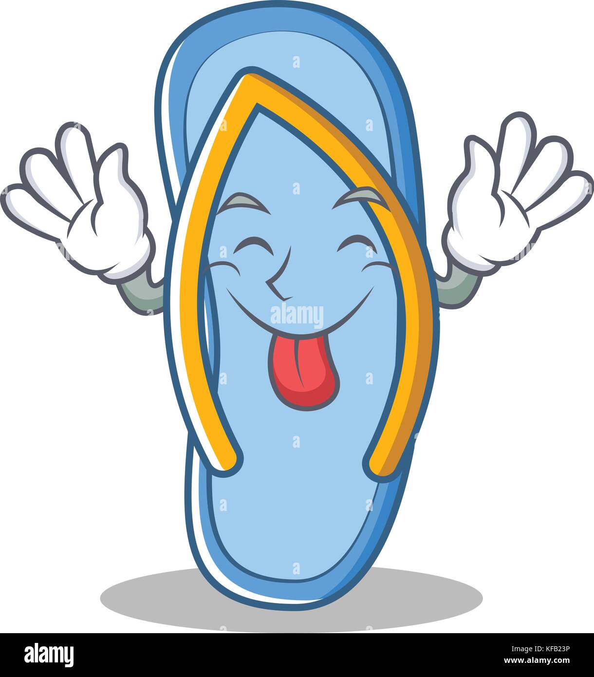 Tongue out flip flops character cartoon Stock Vector Image & Art - Alamy