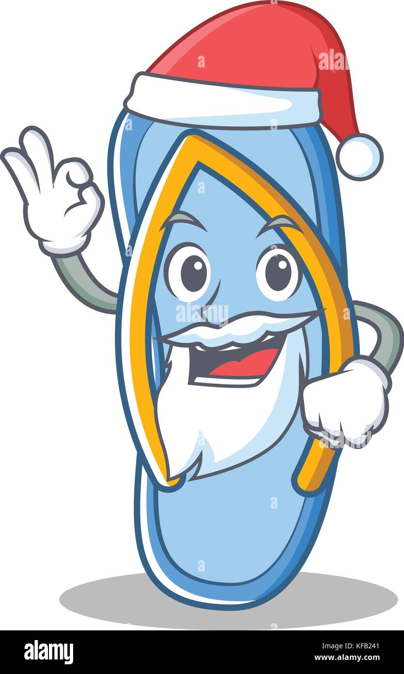 Santa flip flops character cartoon Stock Vector Image & Art - Alamy