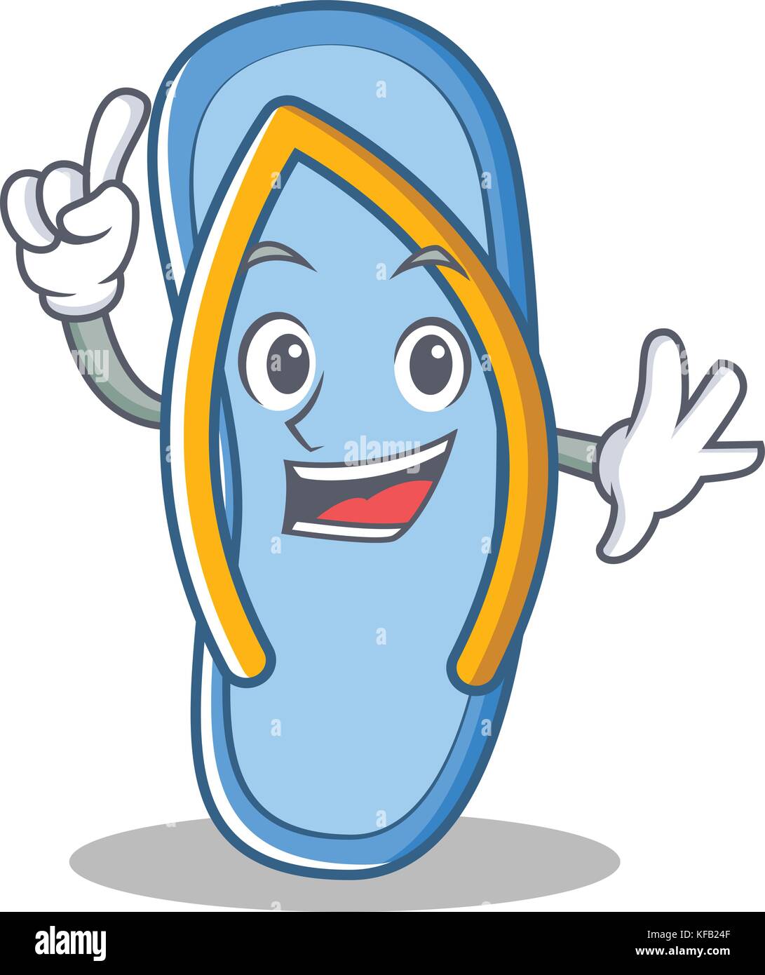 Finger flip flops character cartoon Stock Vector Image & Art - Alamy