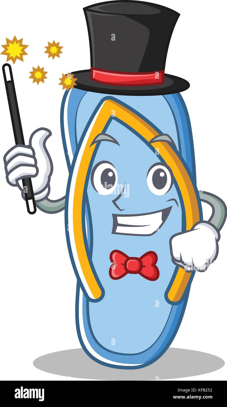 Magician flip flops character cartoon Stock Vector Image & Art - Alamy