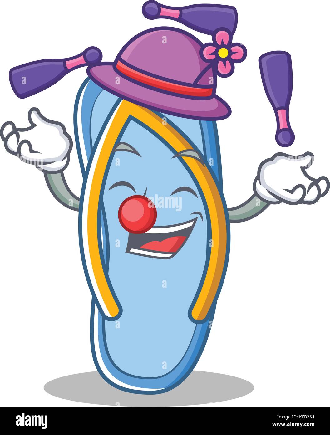 Juggling flip flops character cartoon Stock Vector Image & Art - Alamy