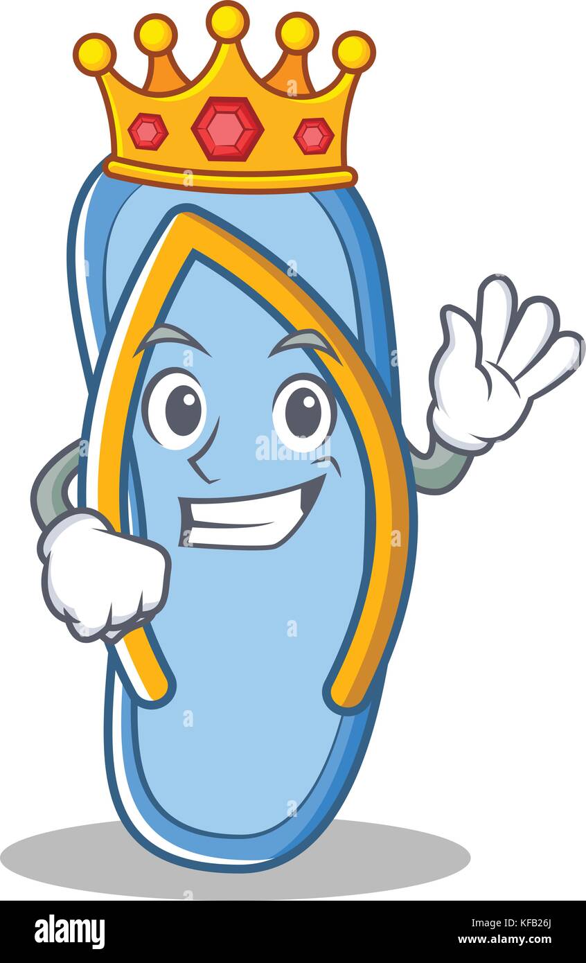 King flip flops character cartoon Stock Vector Image & Art - Alamy