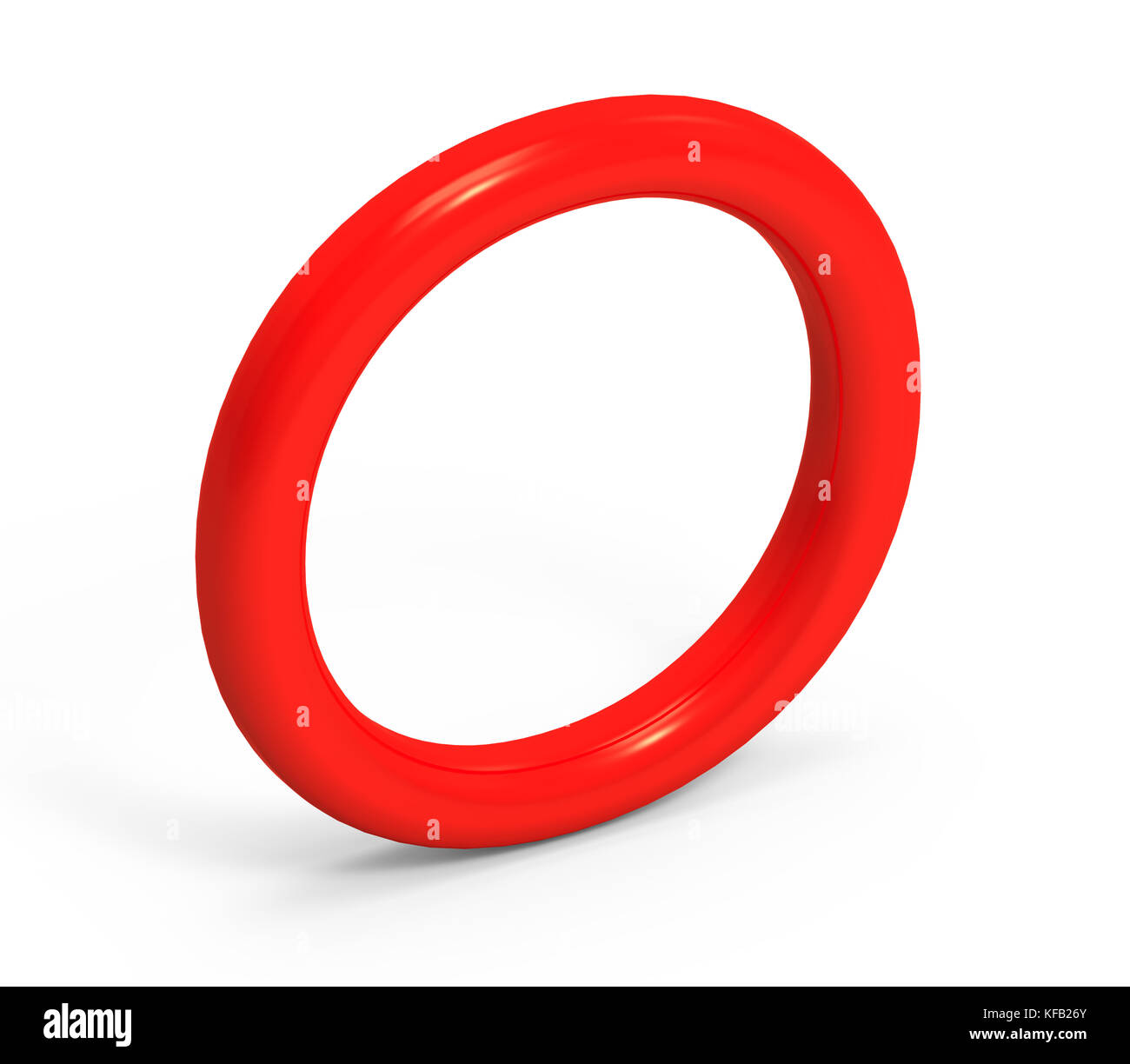 3D render red alphabet O, thin and plastic texture 3D font design Stock ...