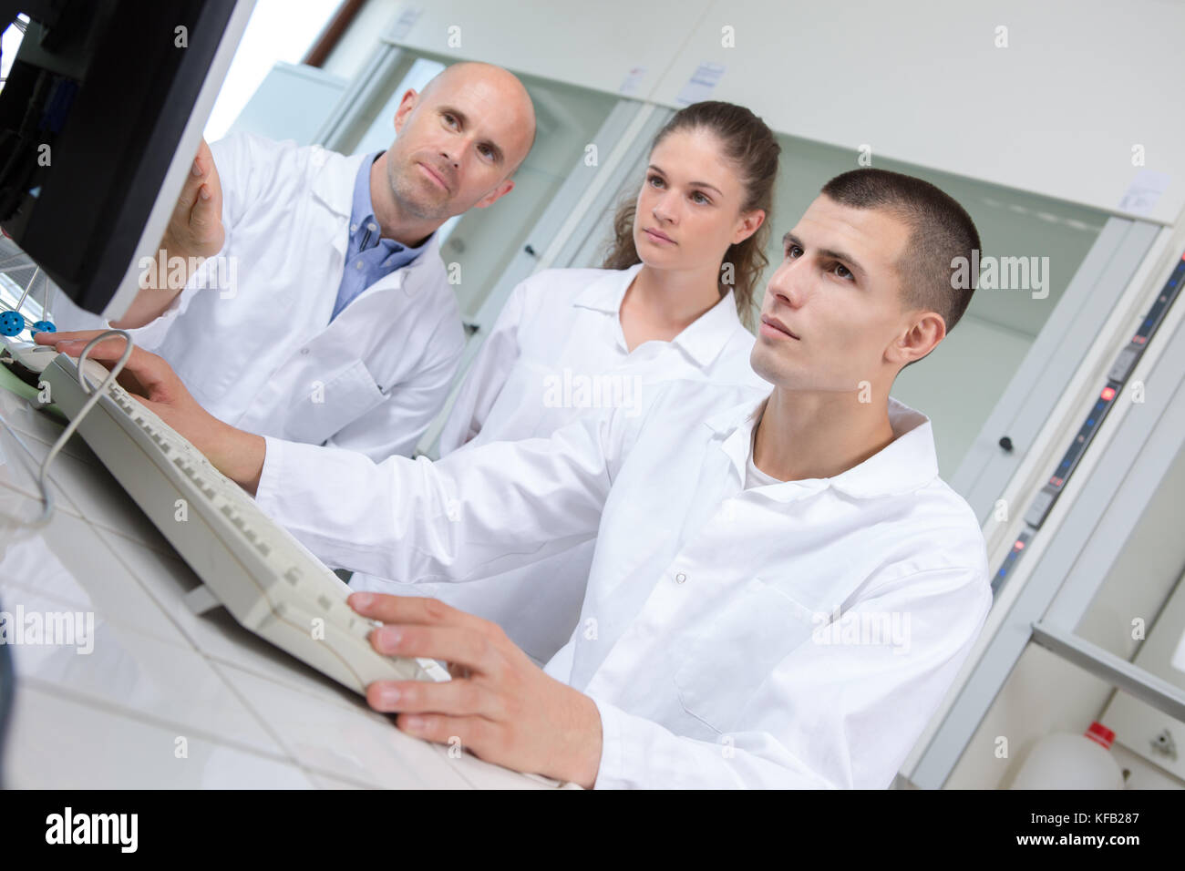 technicians at work Stock Photo - Alamy