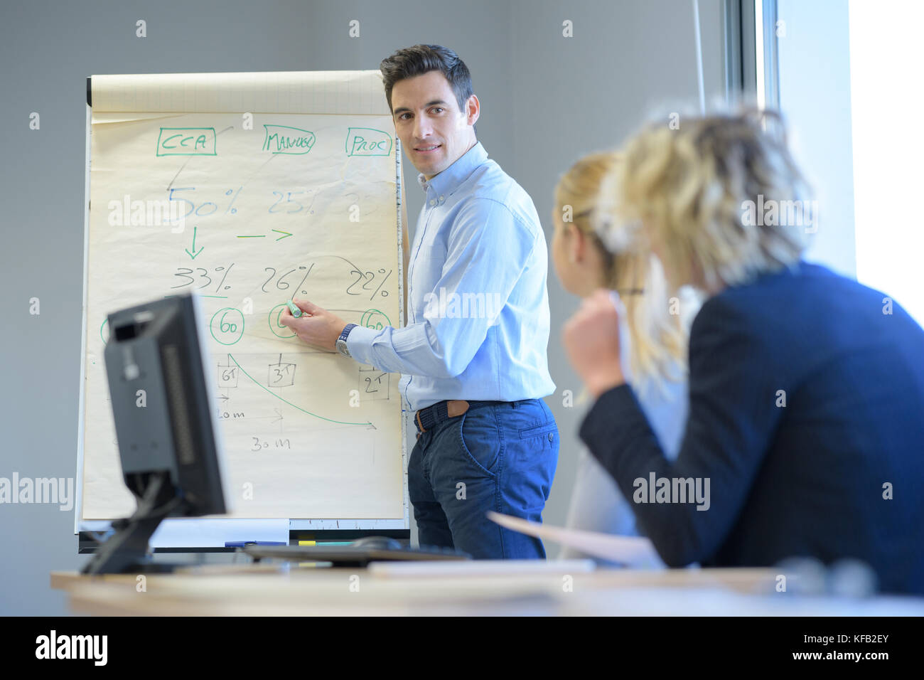Pupil writing numbers on blackboard hi-res stock photography and images ...
