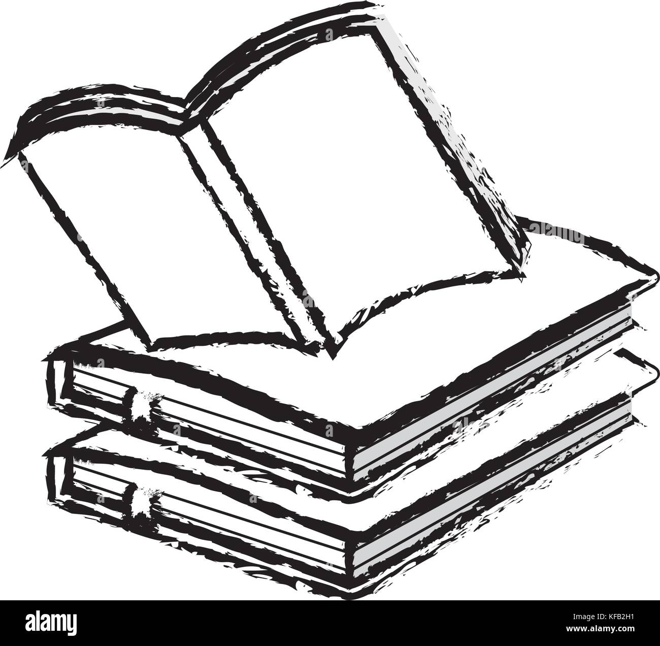 figure education notebooks object with notepaper design Stock Vector ...