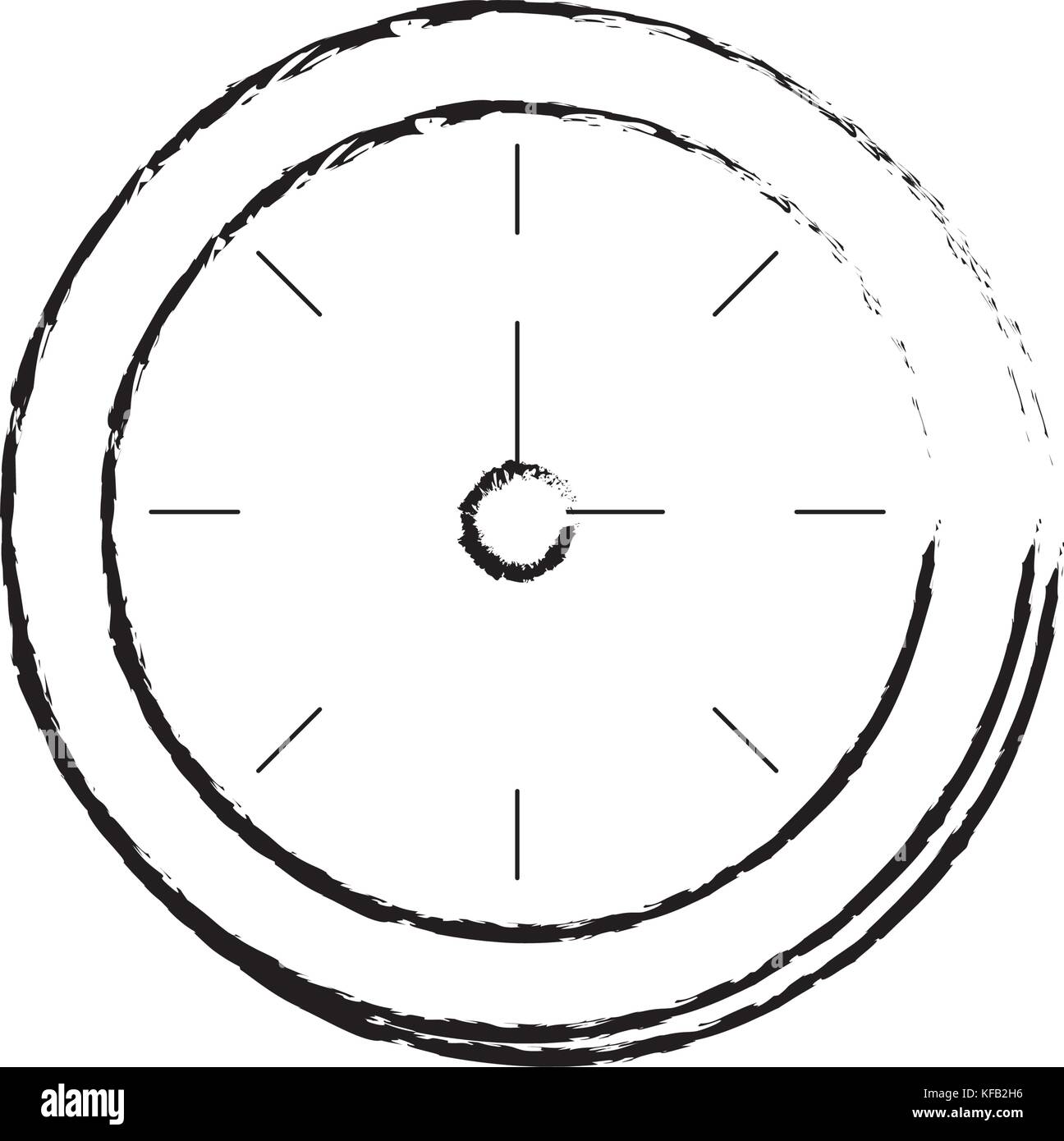figure round wall clock object to know the time Stock Vector Image ...