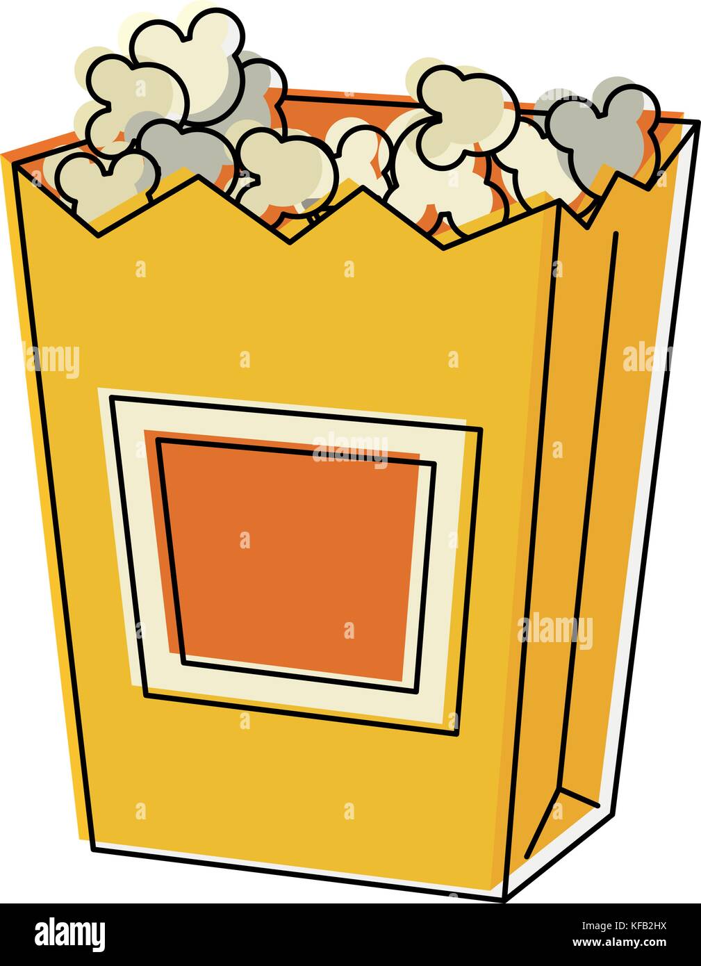 Popcorn in package snack Stock Vector Images - Alamy