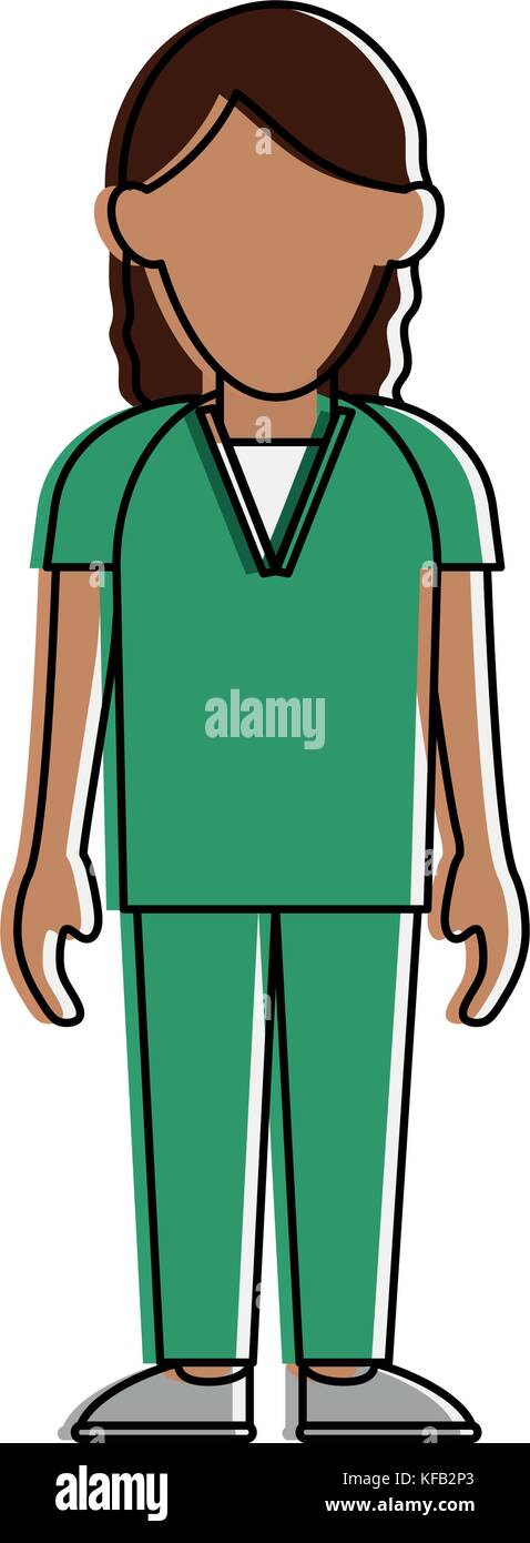 doctor in surgery uniform avatar full body icon image Stock Vector ...