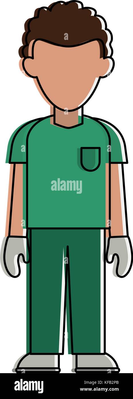 doctor in surgery uniform avatar full body icon image Stock Vector ...