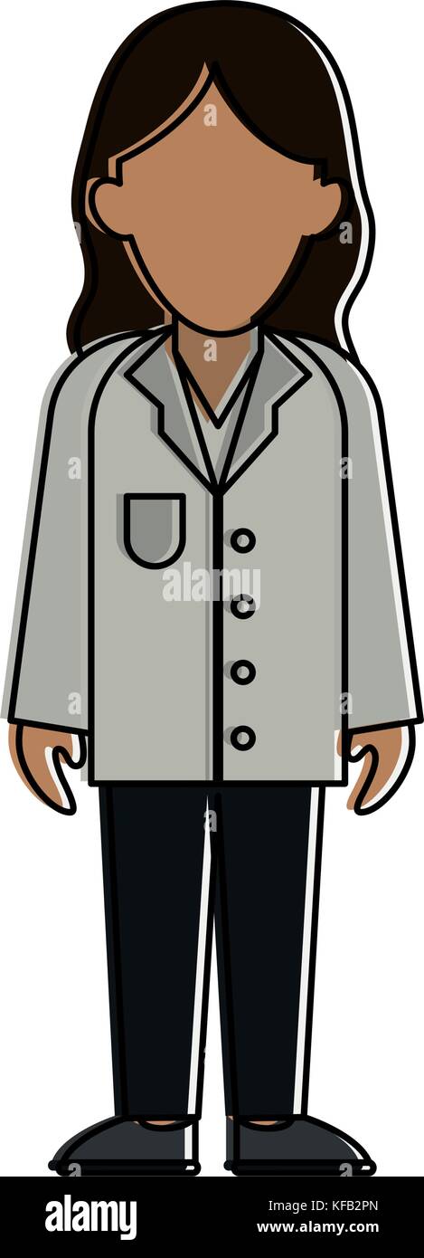 Woman doctor laboratory assistant Stock Vector Images - Alamy