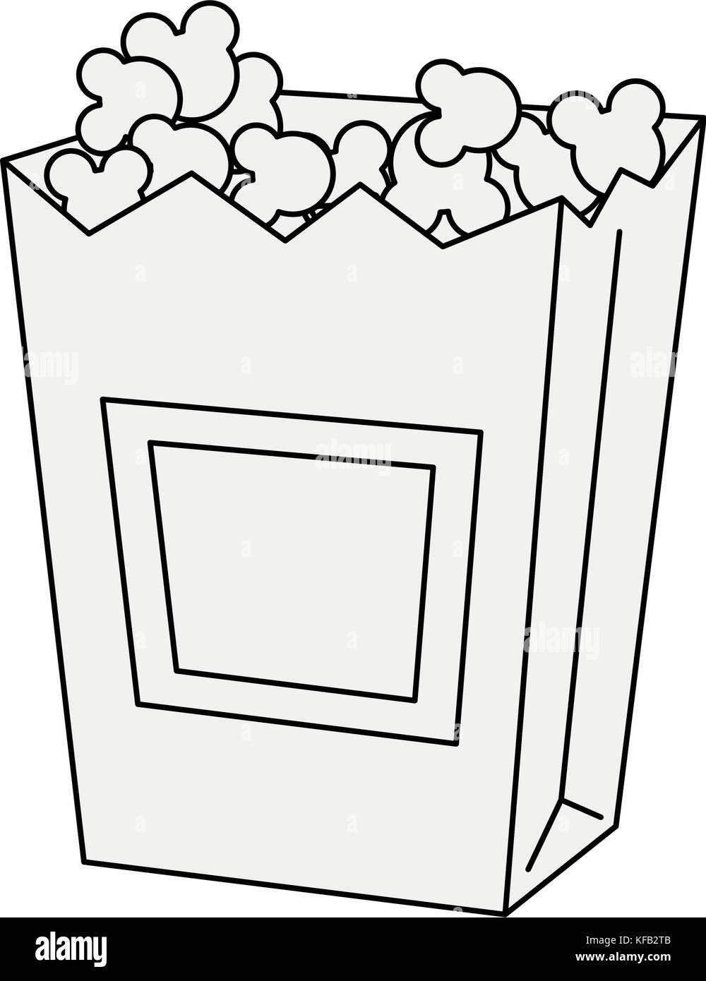 Popcorn in package snack Stock Vector Images - Alamy