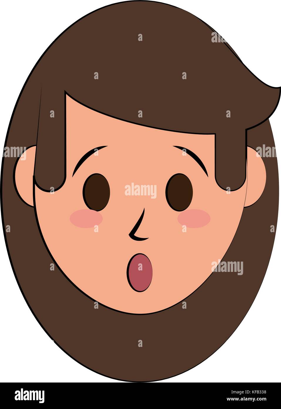 Portrait confused woman Stock Vector Images - Alamy