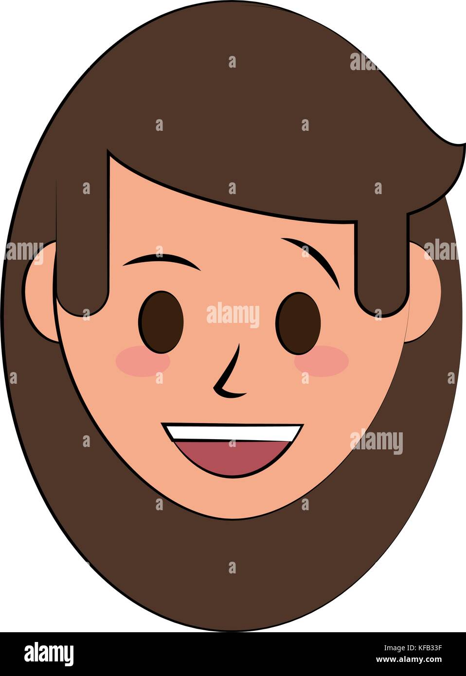 Happy woman positive mind Stock Vector Images - Alamy