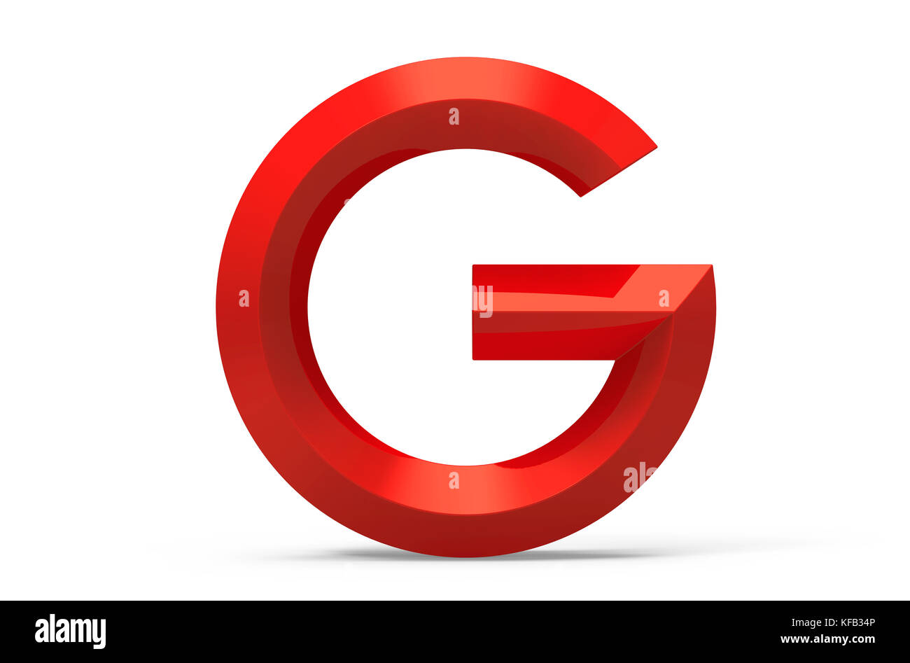 3D render red beveled alphabet G, retro 3D font design Stock Photo - Alamy