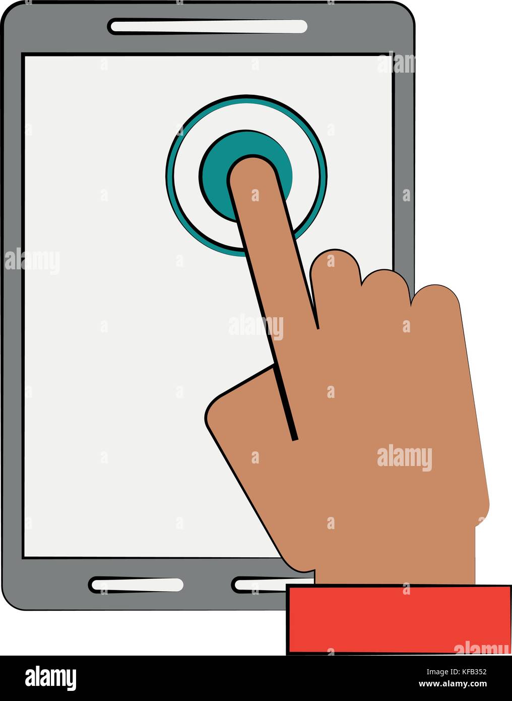 tablet finger tap icon image Stock Vector Image & Art - Alamy