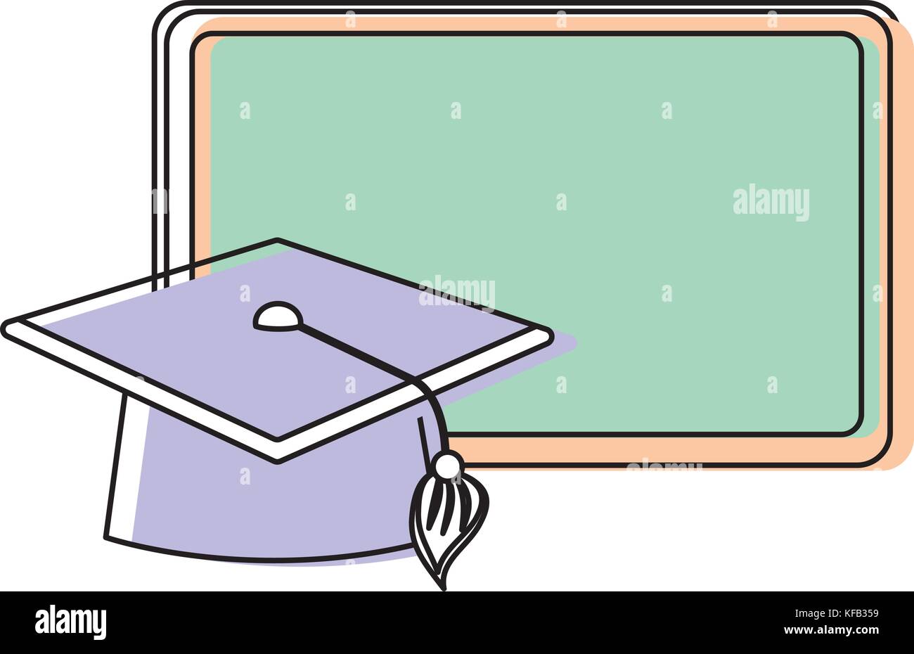 blackboard object with cap graduation design Stock Vector Image & Art ...