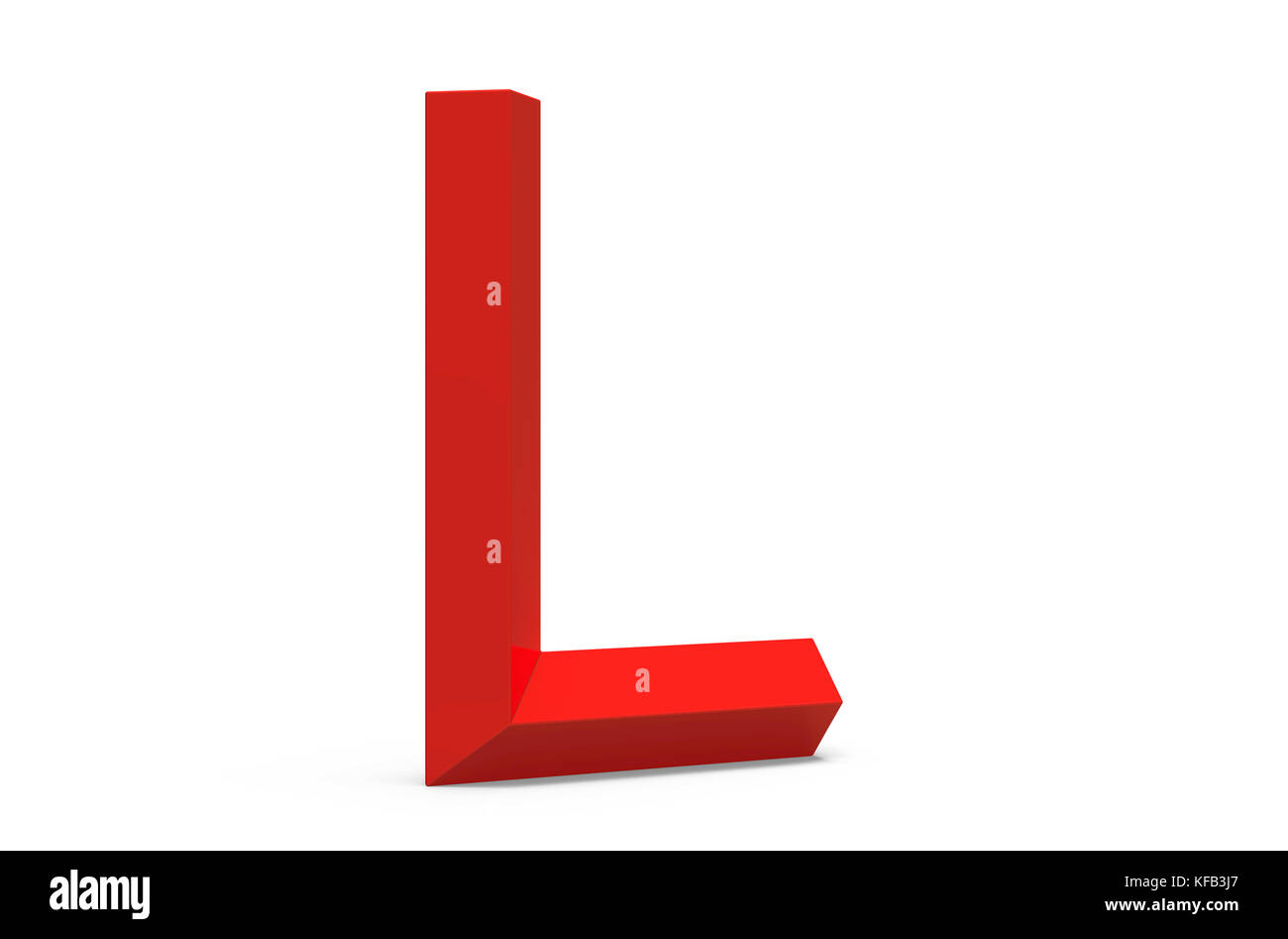 3D render red beveled alphabet L, retro 3D font design Stock Photo - Alamy