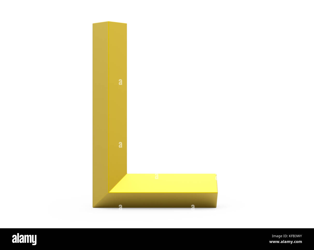 3D render golden beveled alphabet L, retro 3D font design Stock Photo ...