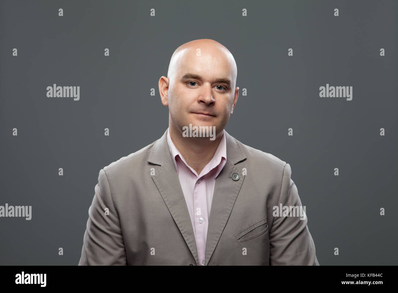 Portrait black man bald head hi-res stock photography and images - Alamy