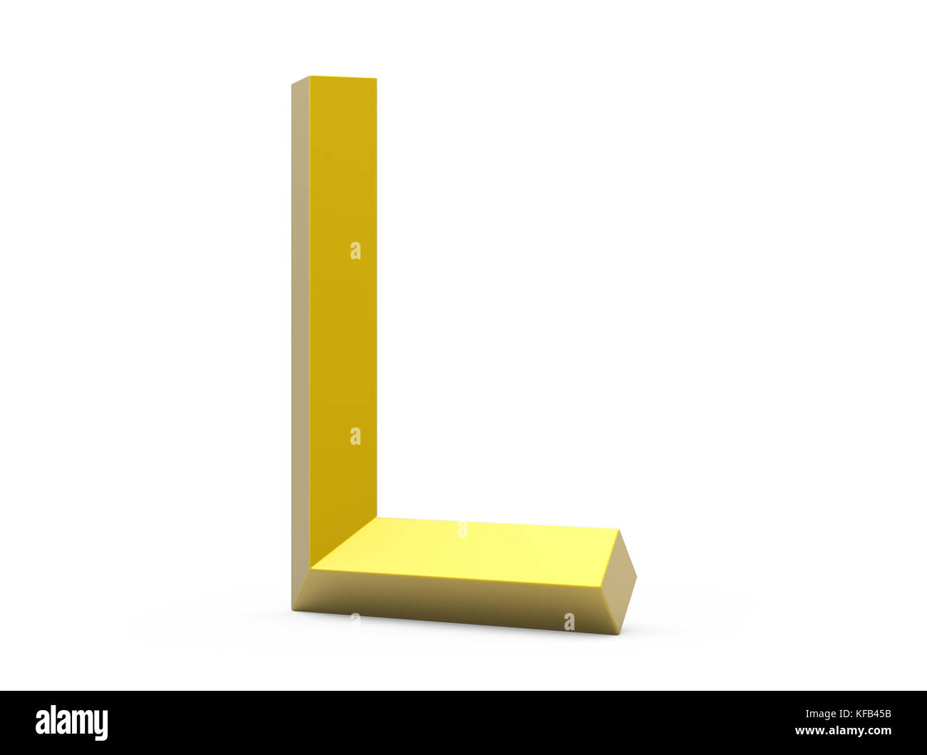 3D render golden beveled alphabet L, retro 3D font design Stock Photo ...