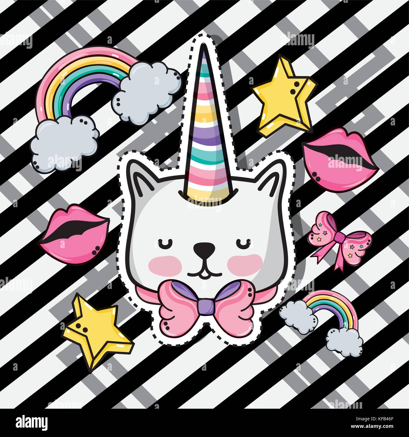 fashion cute patch with embroidery design Stock Vector Image & Art - Alamy