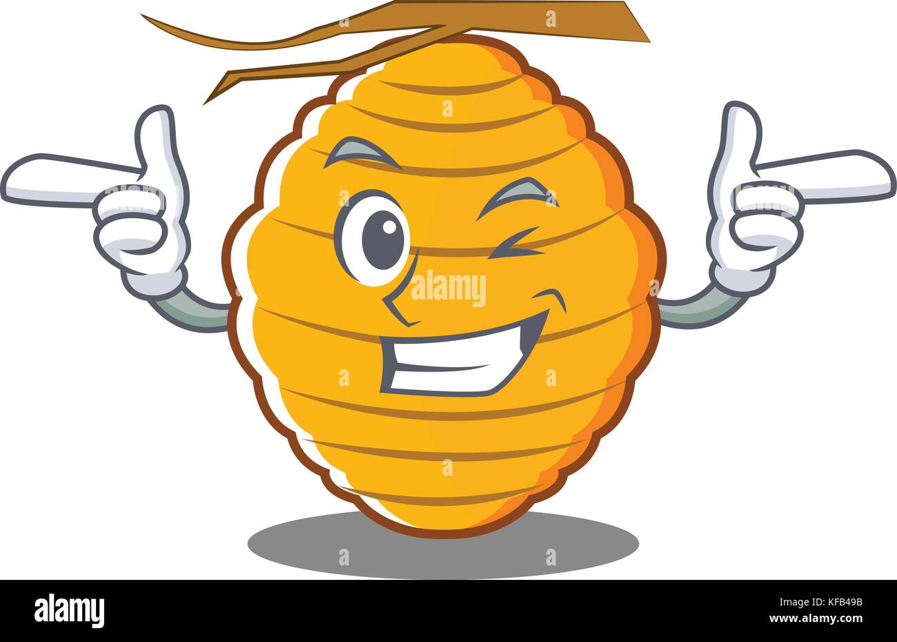 Wink bee hive character cartoon Stock Vector Image & Art - Alamy