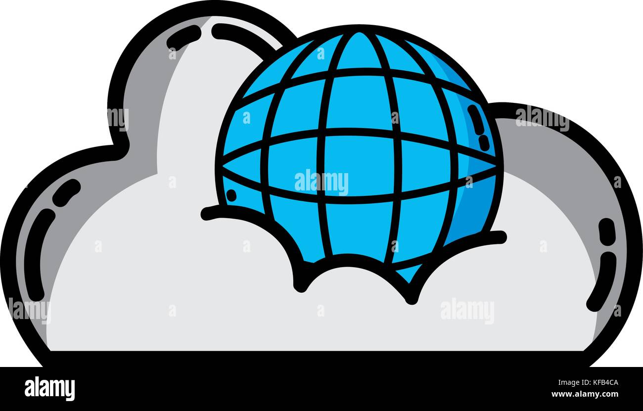 cloud data with global connection server Stock Vector Image & Art - Alamy