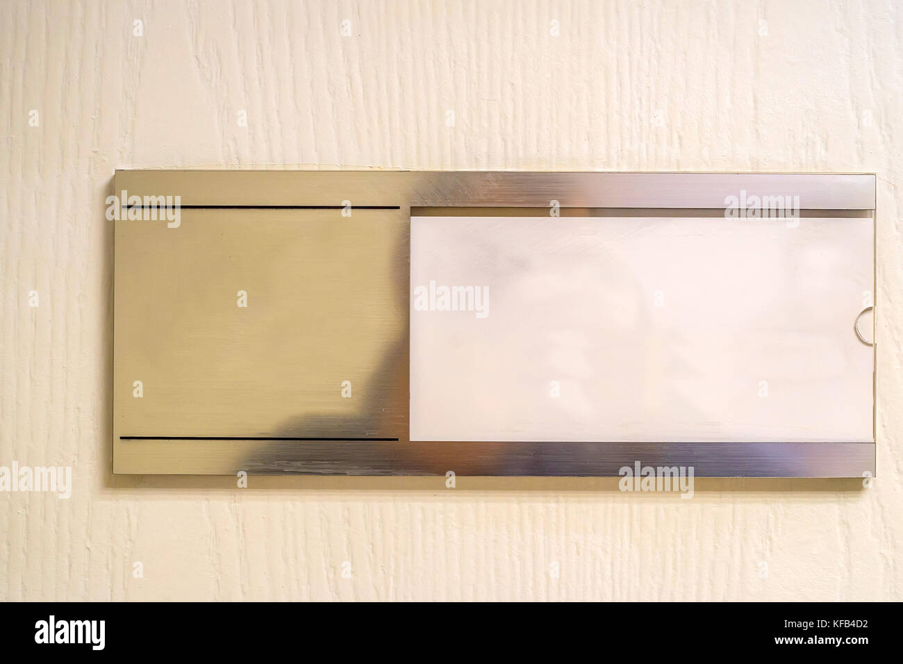 Metal frame for notes on wall with copyspace Stock Photo - Alamy