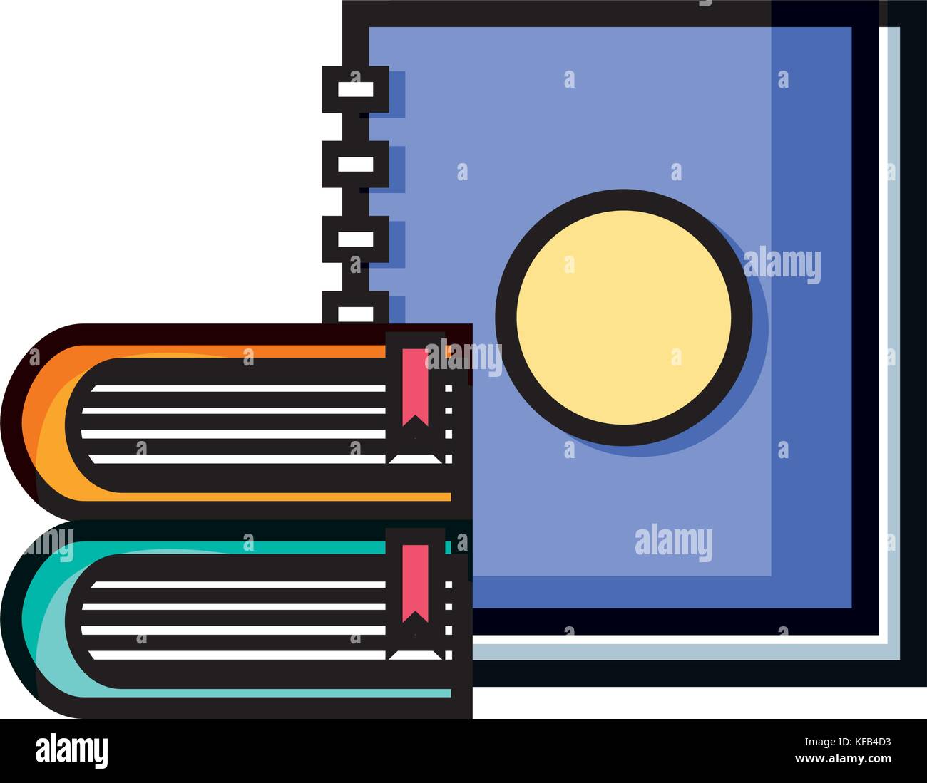 education books and notebook object design Stock Vector Image & Art - Alamy