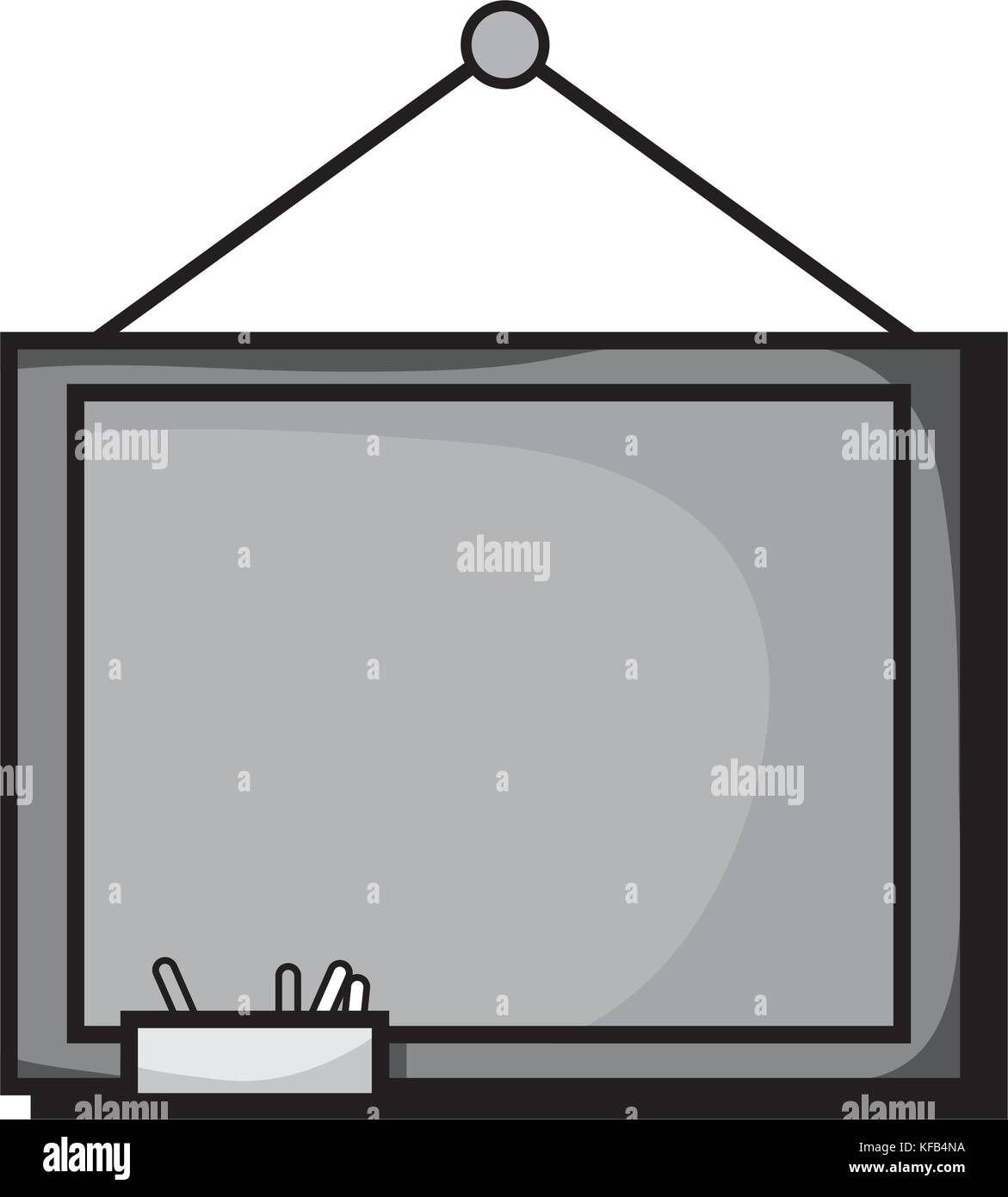 grayscale school blackboard with wood frame design Stock Vector Image ...