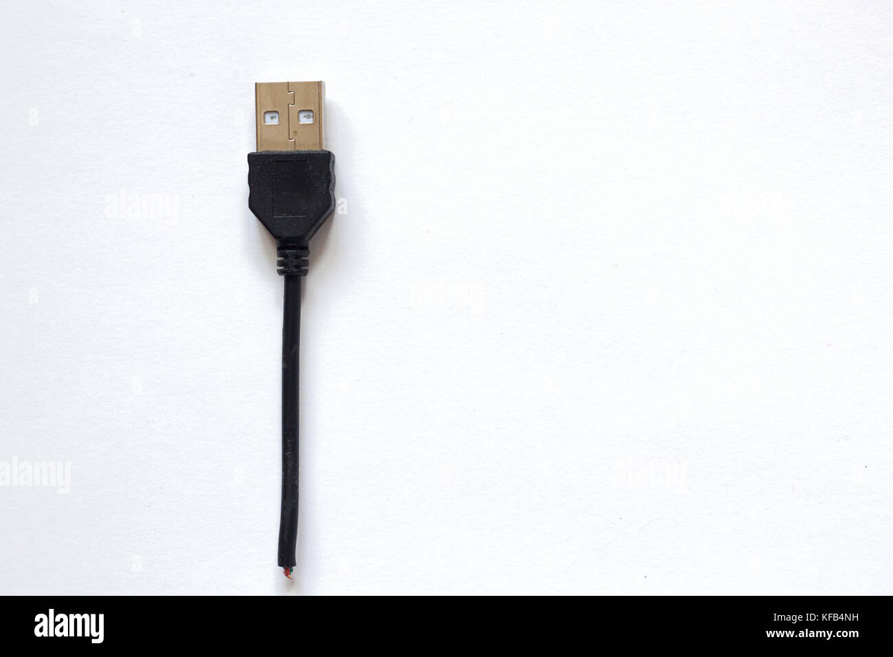 USB charging cables for smartphone and tablet in top view Stock Photo ...