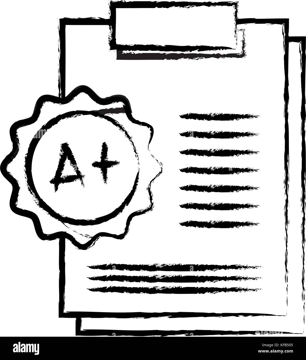 figure school report education with A plus result Stock Vector Image ...