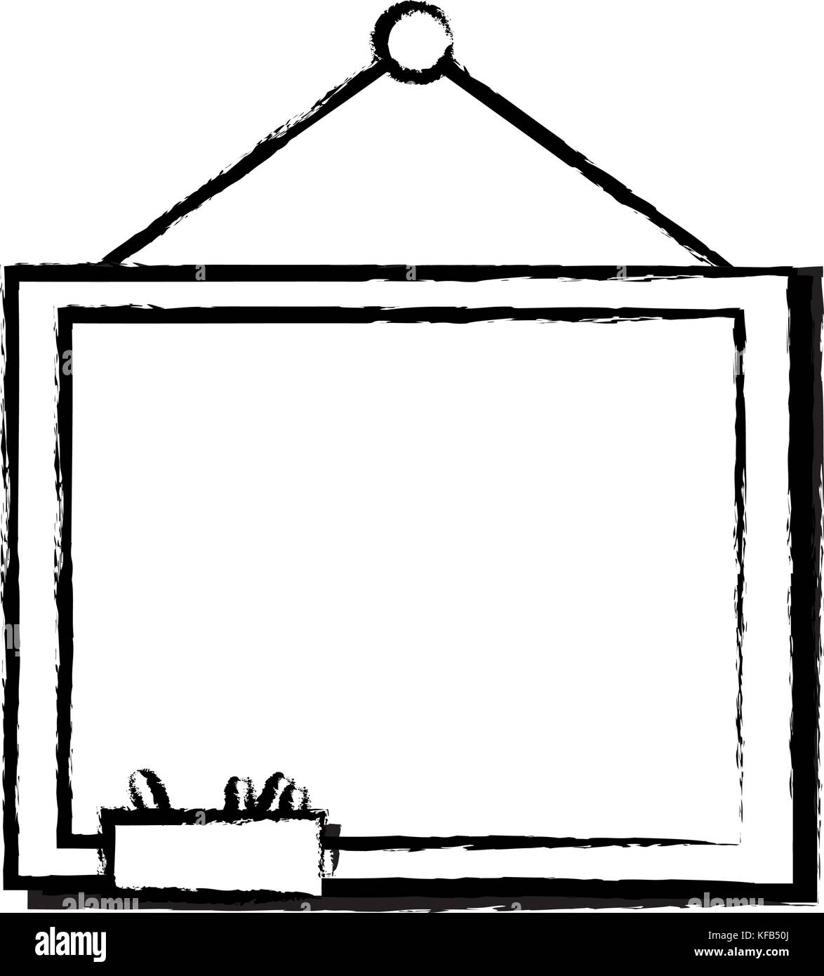 figure school blackboard with wood frame design Stock Vector Image ...