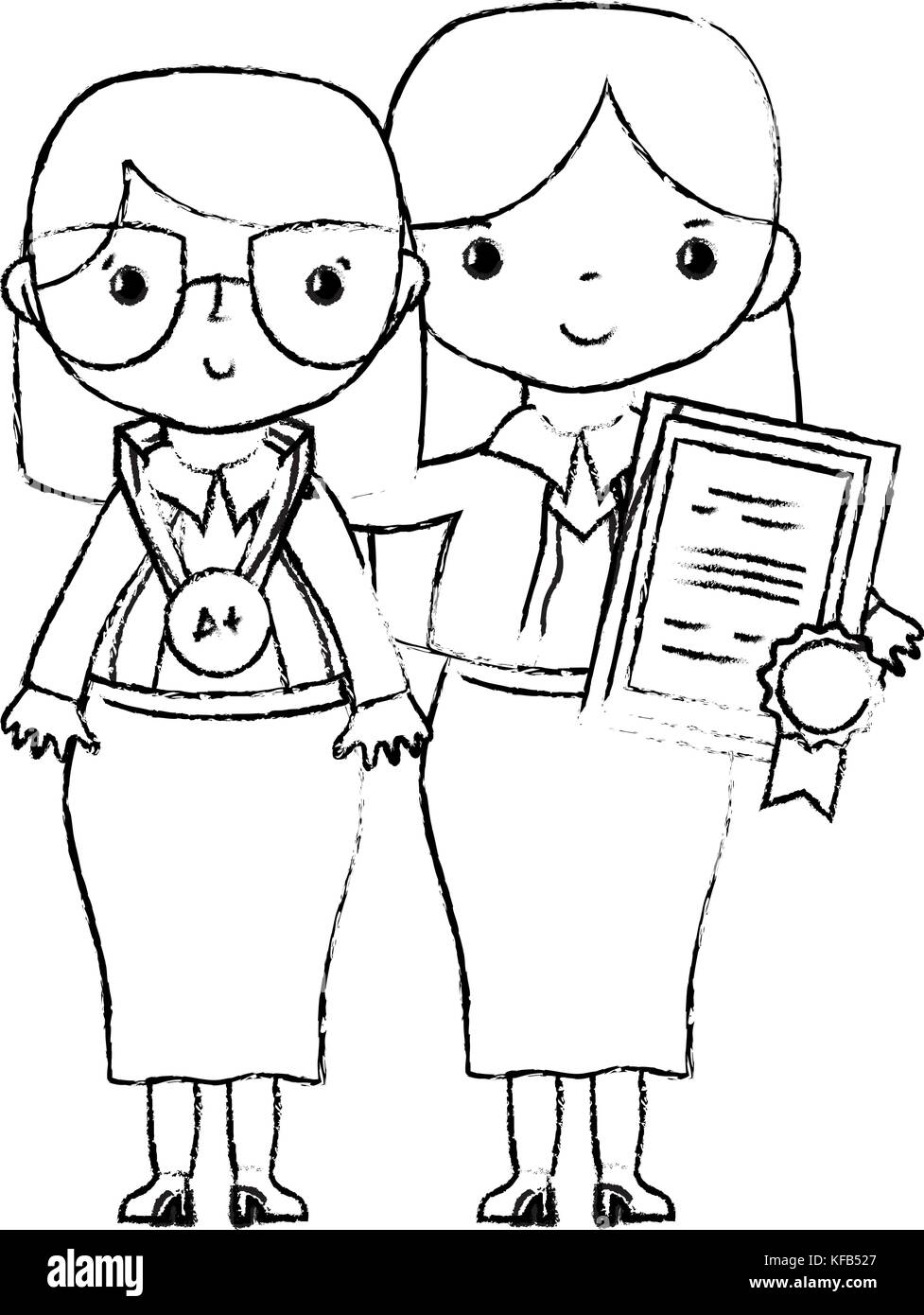 figure teacher with student to class education lesson Stock Vector ...