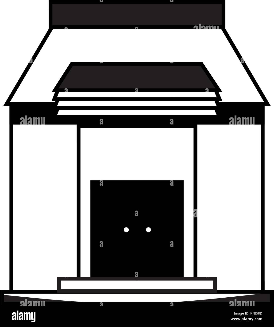 contour school education with roof and doors design Stock Vector Image ...