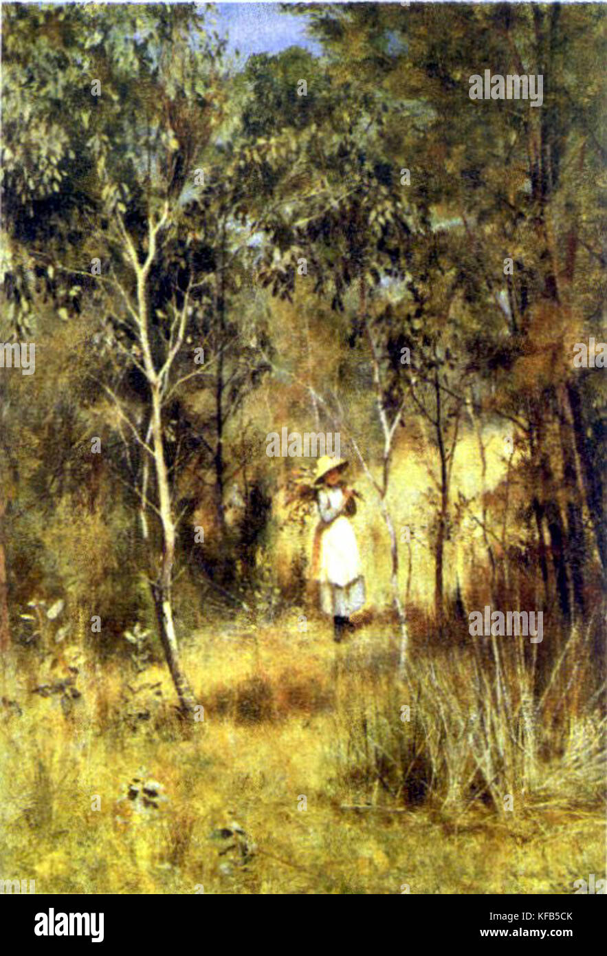 Gathering Mistletoe (Frederick McCubbin Stock Photo - Alamy