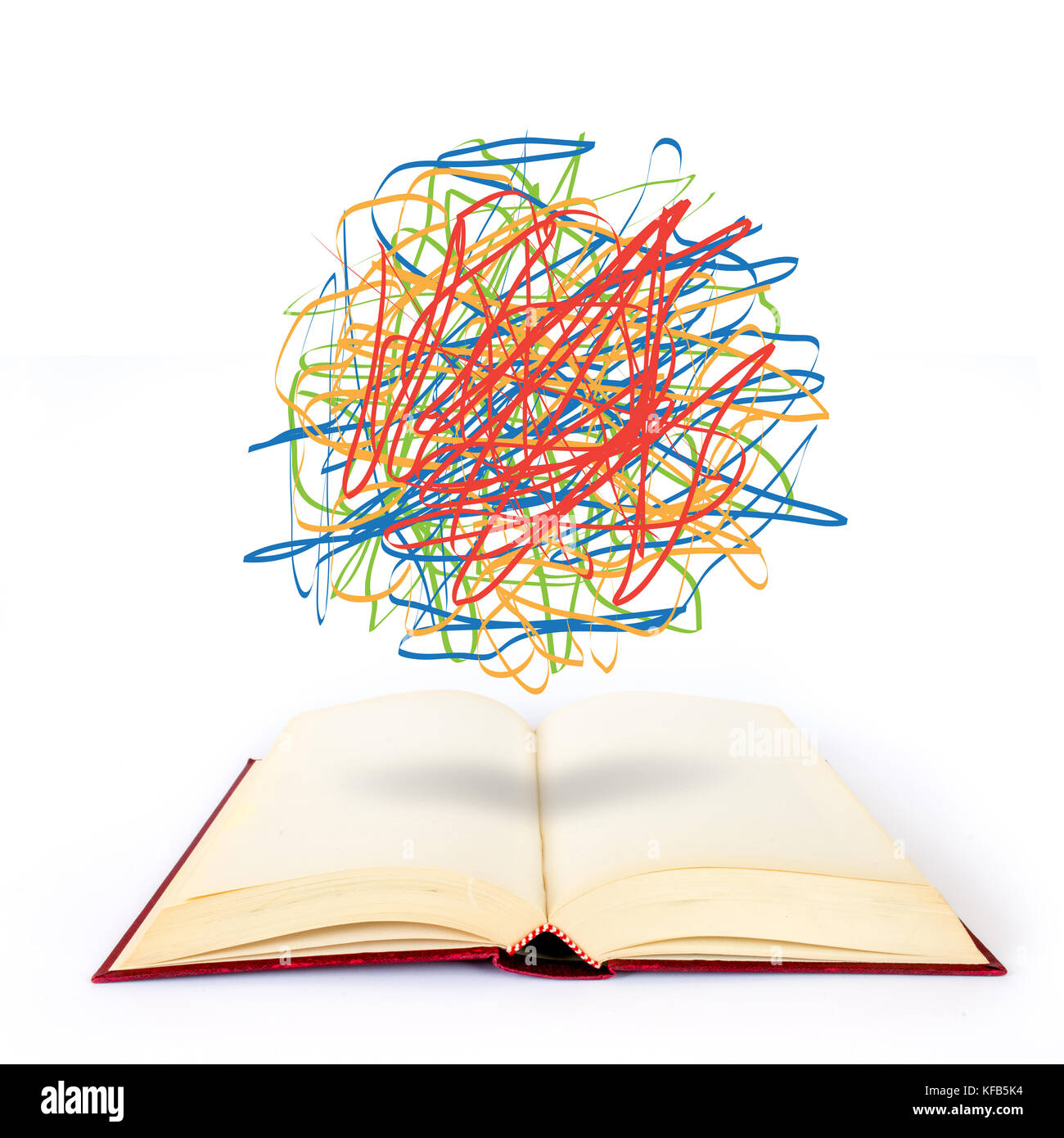 Scribble on the book. White background Stock Photo - Alamy
